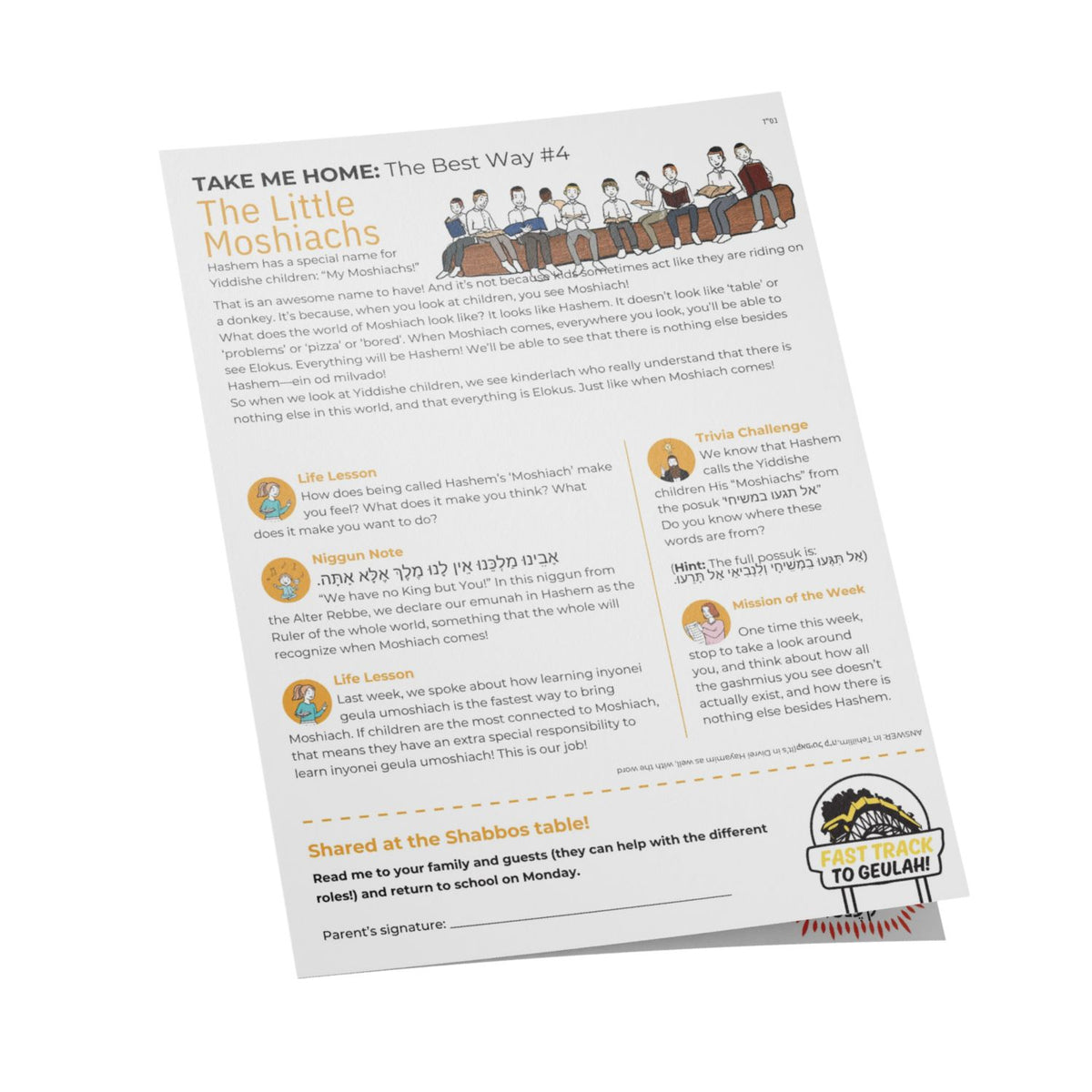 Weekly Moshiach Shabbos Table Companion – Moshiach Office